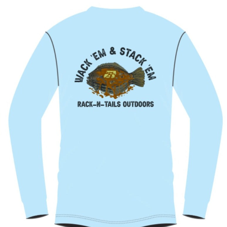 Rack-N-Tails "Wack 'Em & Stack 'Em" Sky-Blue Long sleeve